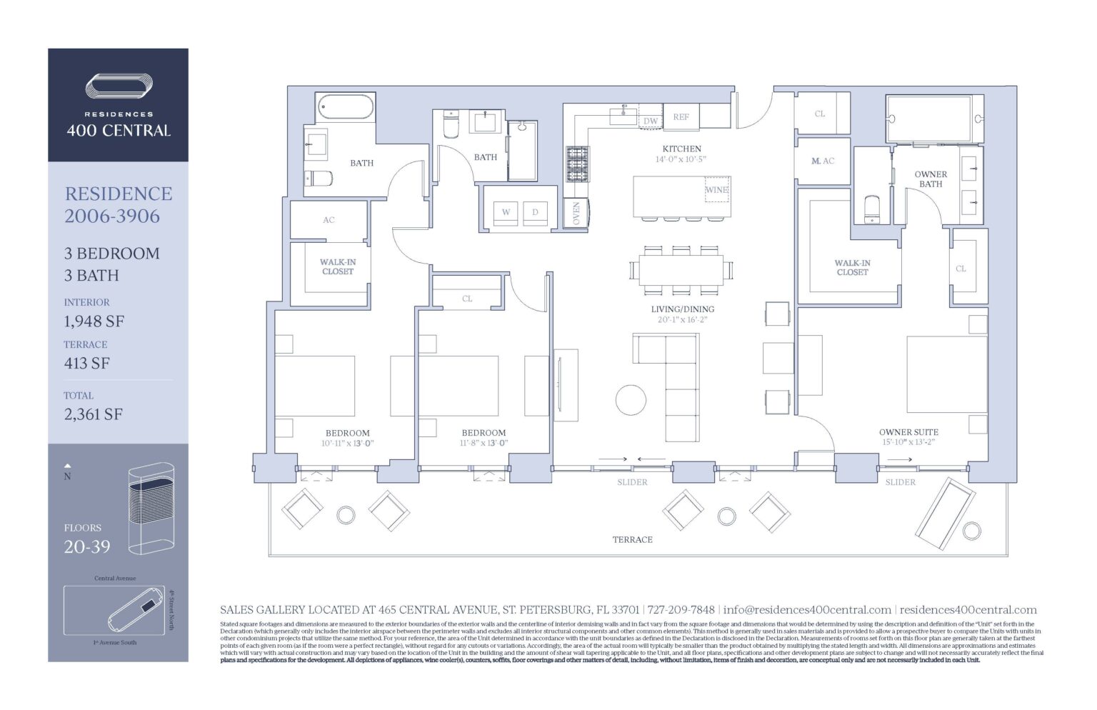 2006-3906 – 400 Central Floor Plans